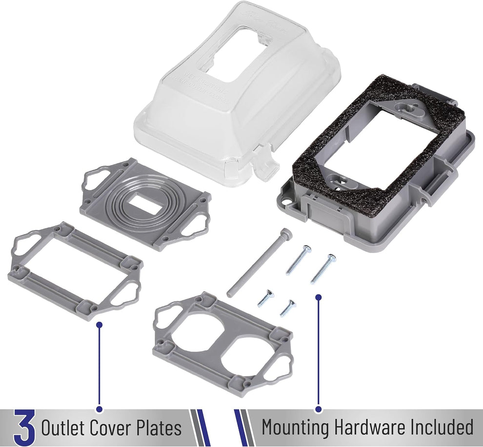 Bates- Weatherproof Electrical Outlet Cover, 1-Gang, Outdoor Outlet Co ...